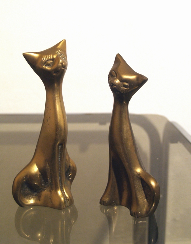 Vintage messing katjes - Vintage Living Shop